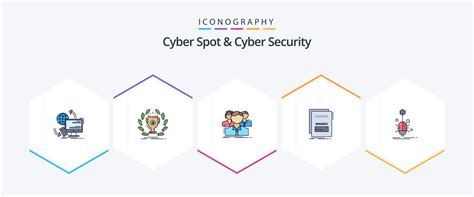 Cyber Spot And Cyber Security 25 Filledline Icon Pack Including Maleficient Fraud Reward