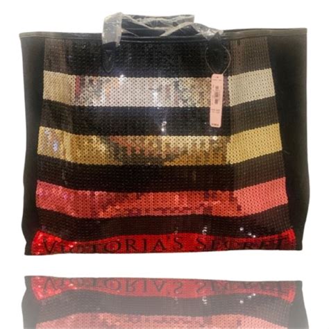 Victoria S Secret Bags Nwt Victoria Secret Sequin Tote Bag Nwt Poshmark