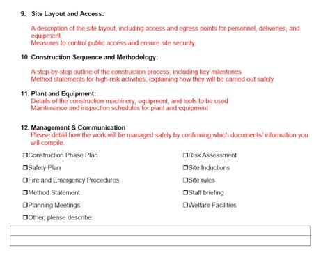 Comprehensive Construction Phase Plan Digital Template Editable Word