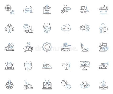 Movement Line Icons Collection Motion Mobility Action Gestures