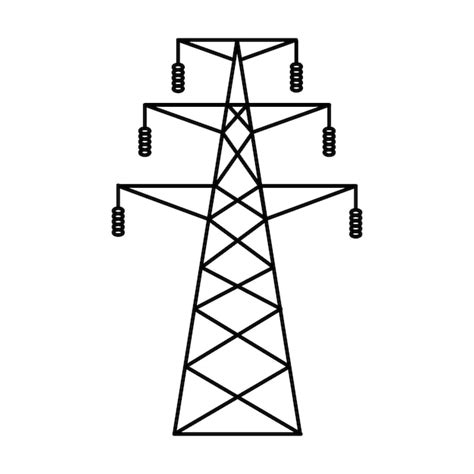 Premium Vector Supports Of The Highvoltage Power Grid Vector