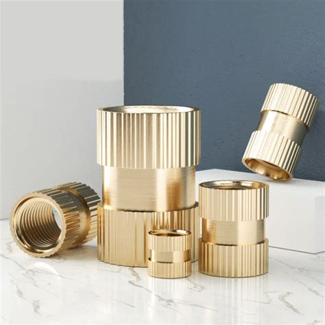Copper Knurled Nut Female Female Copper Embossed Nut Injection Molding