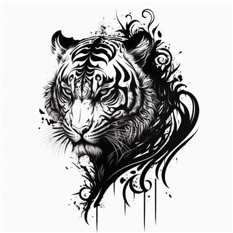 Tigre Para Tatuaje Foto Premium