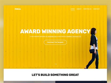 Pixels Free Html Template Using Bootstrap For Portfolio Websites Uicookies