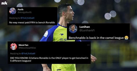 The Only Player To Get Benched In Leagues Cristiano Ronaldos Reaction To Getting Subbed