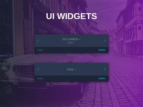 UI Date Picker Behance Behance