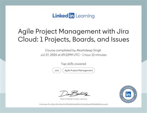 Akashdeep Singh On Linkedin Certificate Of Completion