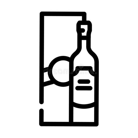 酒精饮料瓶和包装线图标矢量图插图 向量例证 插画 包括有 装于罐中 装箱 包装 例证 饮料 液体 209637374