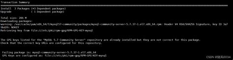 Centos 7 安装mysql报错：the Gpg Keys Listed For The “mysql 57 Community