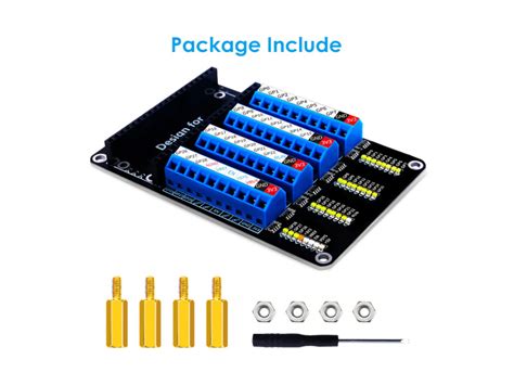 gpio screw terminal hat for raspberry pi kiwi electronics