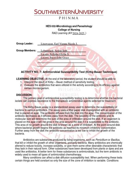 Hes 032 Lab Activity 7 Pdf Laboratory Techniques Medical Specialties