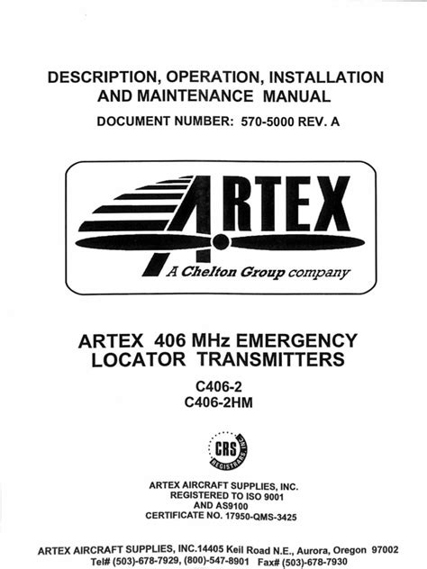 Artex Elt C406 2 C406 2hm Pdf Transmitter Bandwidth Signal