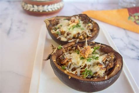 Keto Stuffed Eggplant Keto Low Carb Vegetarian Recipes