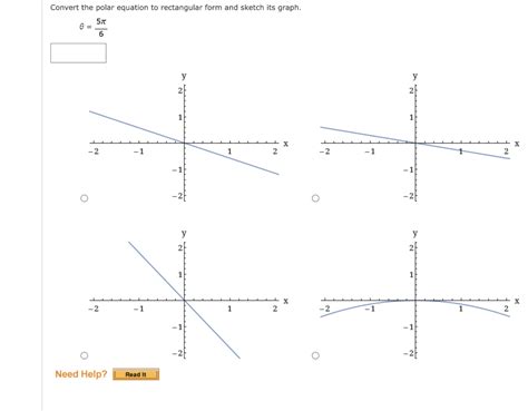 Solved Convert The Polar Equation To Rectangular Form And