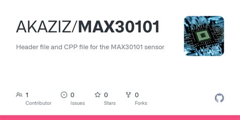 github akaziz max30101 header file and cpp file for the max30101 sensor
