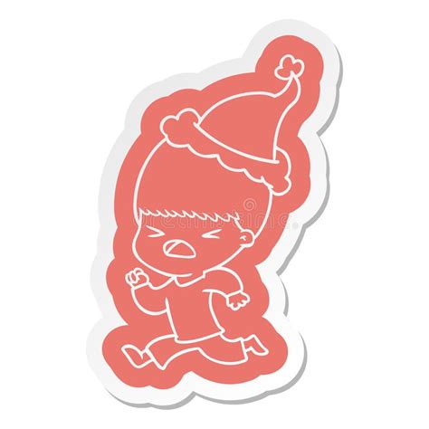 Sticker Of A Stressed Out Cartoon Girl Stock Vector Illustration Of