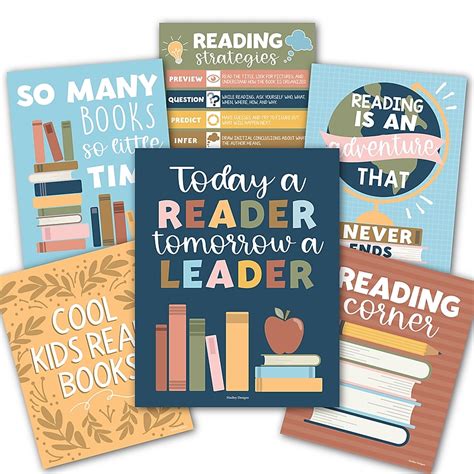 Hadley Designs 11 X 14 Colorful Pastel Reading Posters For Classroom