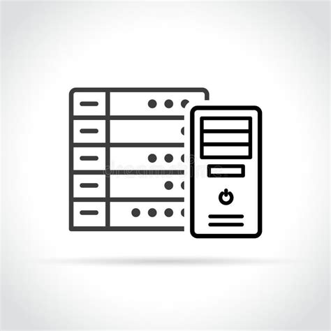 Server Icon On White Background Stock Vector Illustration Of Cloud Database 113028202