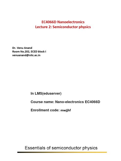 Lecture 2 Semiconductor Physics Pdf