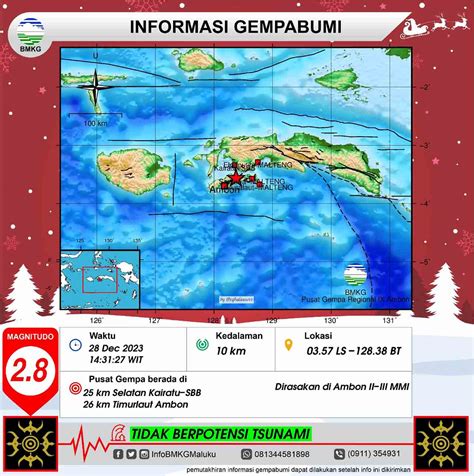Gempa M 2 8 Guncang Ambon MalukuTerkini