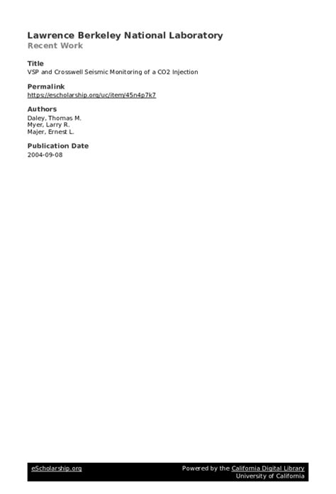 Pdf Vsp And Crosswell Seismic Monitoring Of A Co 2 Injection