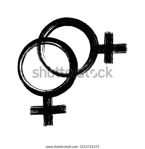 Lesbian Gender Symbol Black Ink Stock Vector Royalty Free 2212721273