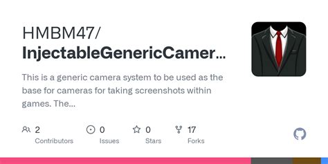 GitHub HMBM InjectableGenericCameraSystem This Is A Generic Camera System To Be Used As The