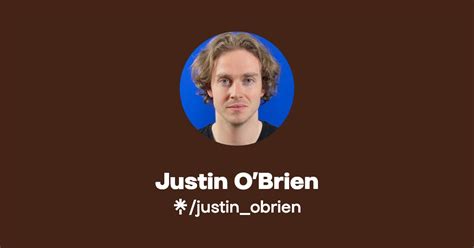 Justin Obrien Instagram Linktree