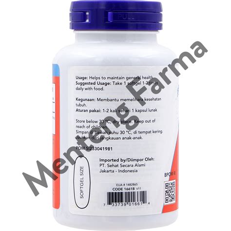 Now Ultra Omega 3 500 Epa250 Dha 90 Softgels Suplemen Kesehatan Tub