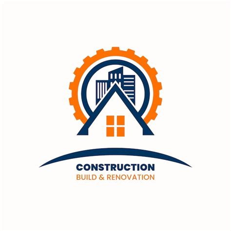 Logo Dentreprise De Construction Design Plat Vecteur Gratuite