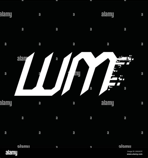 Wm Logo Monogram With Vintage Overlapping Linked Style On White Design