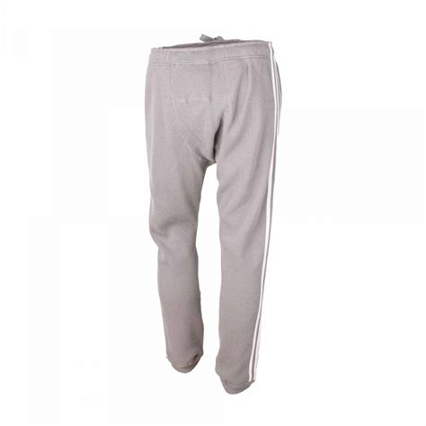 Bas De Jogging Gaufré 3 Bandes Côtés Logo Coton Mélangé Homme Adidas