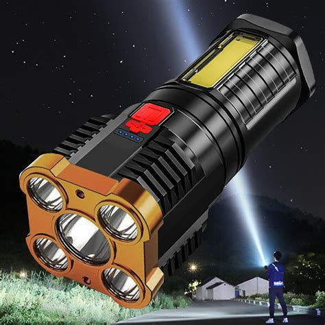 Linterna Led Alto Brillo Cob Antorcha Luz Usb Recargable Diario