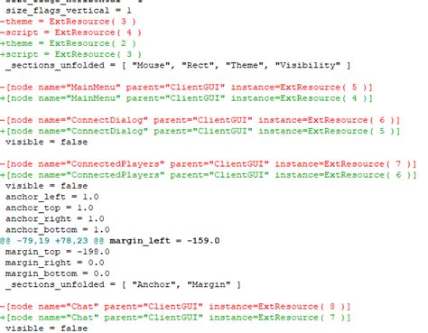 Removing A Resource From A Scene Makes All Nodes Using Resources To Appear In The TSCN Diff