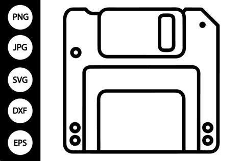 Outline Floppy Disk Computer Svg 4771625