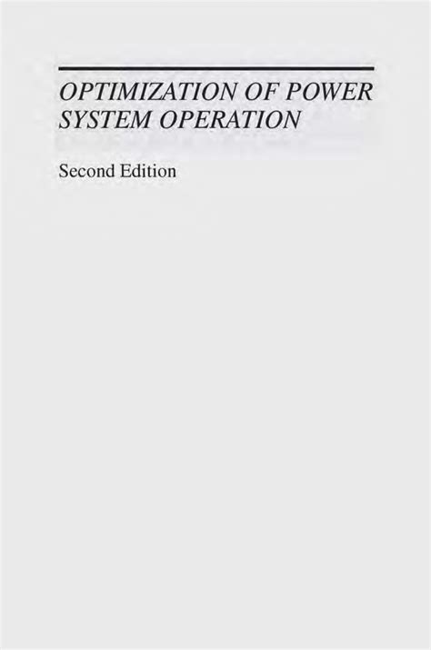 Free Download Optimization Of Power System Operation By Public Domain