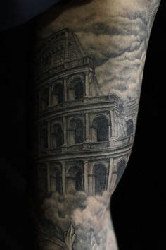 Colosseum Colosseo Inner Arm Tattoo Roman Tattoo Half Sleeve