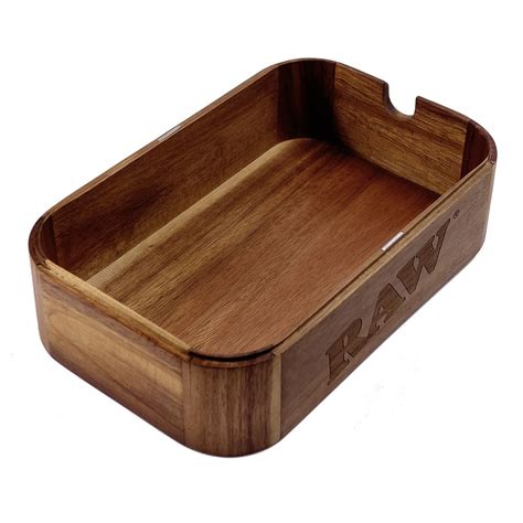 RAW Cache Box Wooden Box With Metal Rolling Tray Paperguru De Bu 35 95