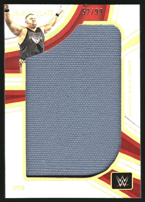 2023 Immaculate Collection Wwe Jumbo Ring Canvas 2 Otis Nm Mt