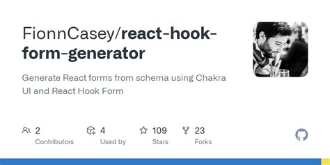 Github Fionncaseyreact Hook Form Generator Generate React Forms From Schema Using Chakra Ui