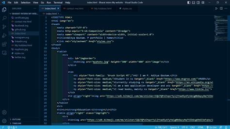 Aditya Goutam On Linkedin Bharatintern Intern Webdevelopment