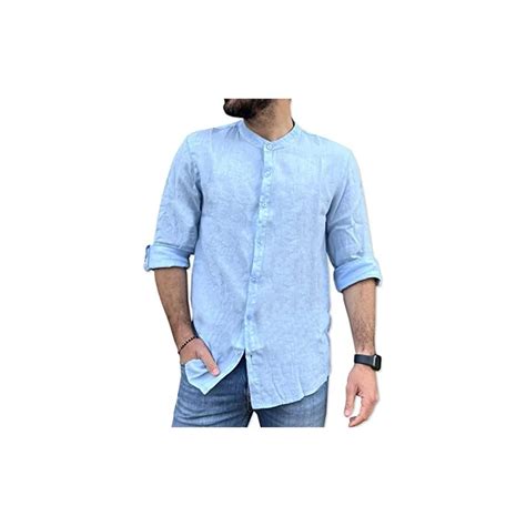 Camicie And Dintorni Camicia Puro Lino Coreana Tg S M L Xl Xxl 3xl