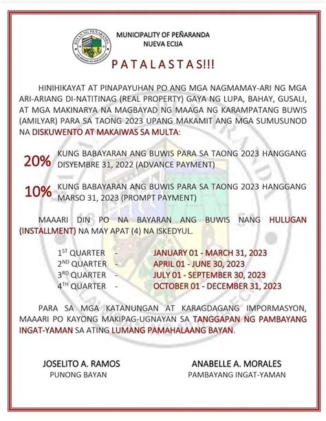 Patalastas Mula Sa Ating Tanggapan Ng Pambayang Ingat Yaman