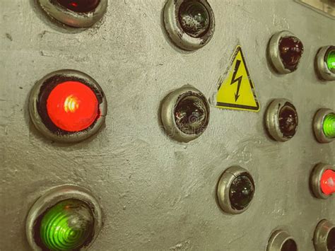 Control Buttons On The Electrical Panel The Power Indicators Glow Red