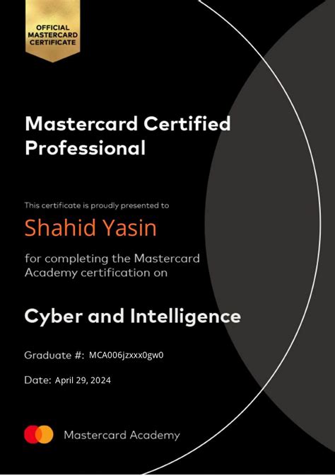Shahid Yasin On Linkedin Mcp Certification Mcp Mastercardcertifiedprofessional Cyber…