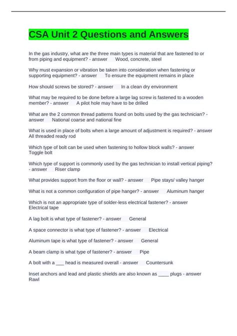 Csa Unit 2 Questions And Answers Ccil Stuvia Us