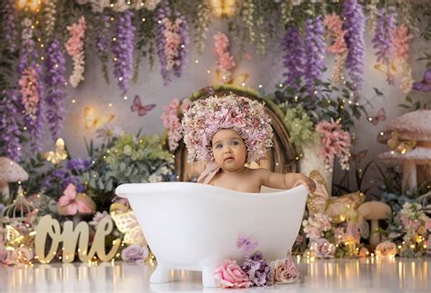 Pixie Realm Cake Smash First Birthday Photo Backdrop Hsd Photography Backdrops