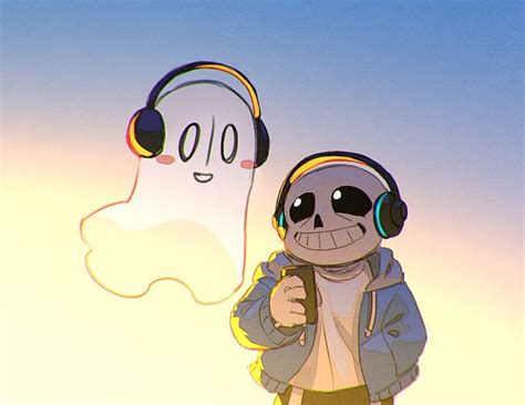 Sans And Napstablook Undertale Drawn By Korokor Danbooru