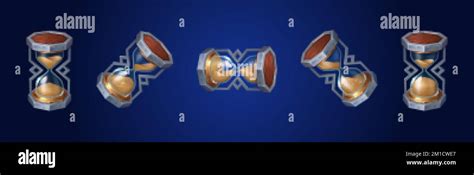 Hourglass Animation Sprite Sheet Rotating Game Icon Glass Clock With