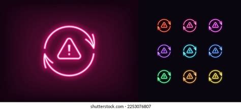 Outline Neon Ban Icon Glowing Neon Stock Vector Royalty Free 2274630139 Shutterstock